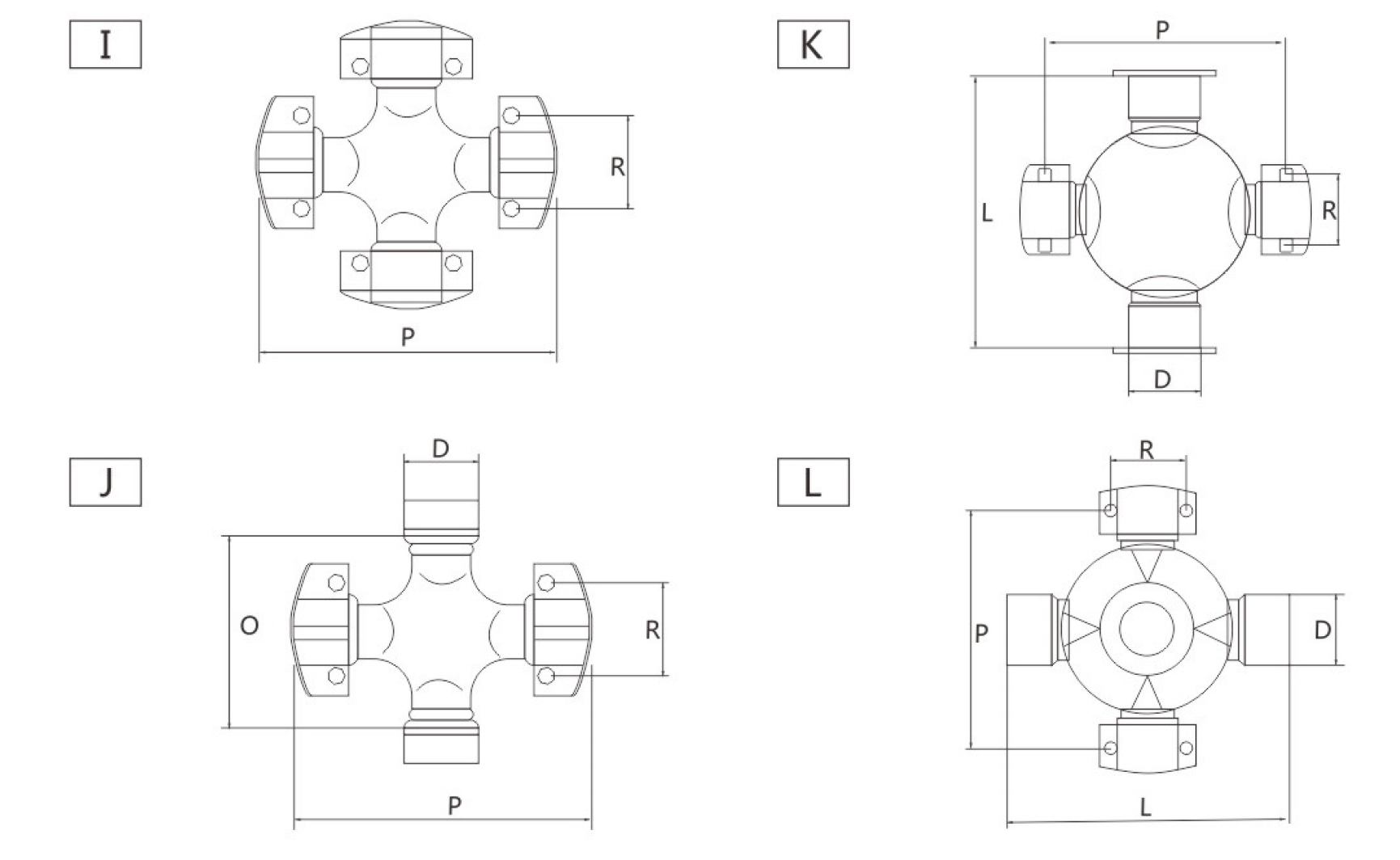 New Design 5-4143x 5-4111x Uj969 Wing Bearing Universal Joint Cross Kit ...