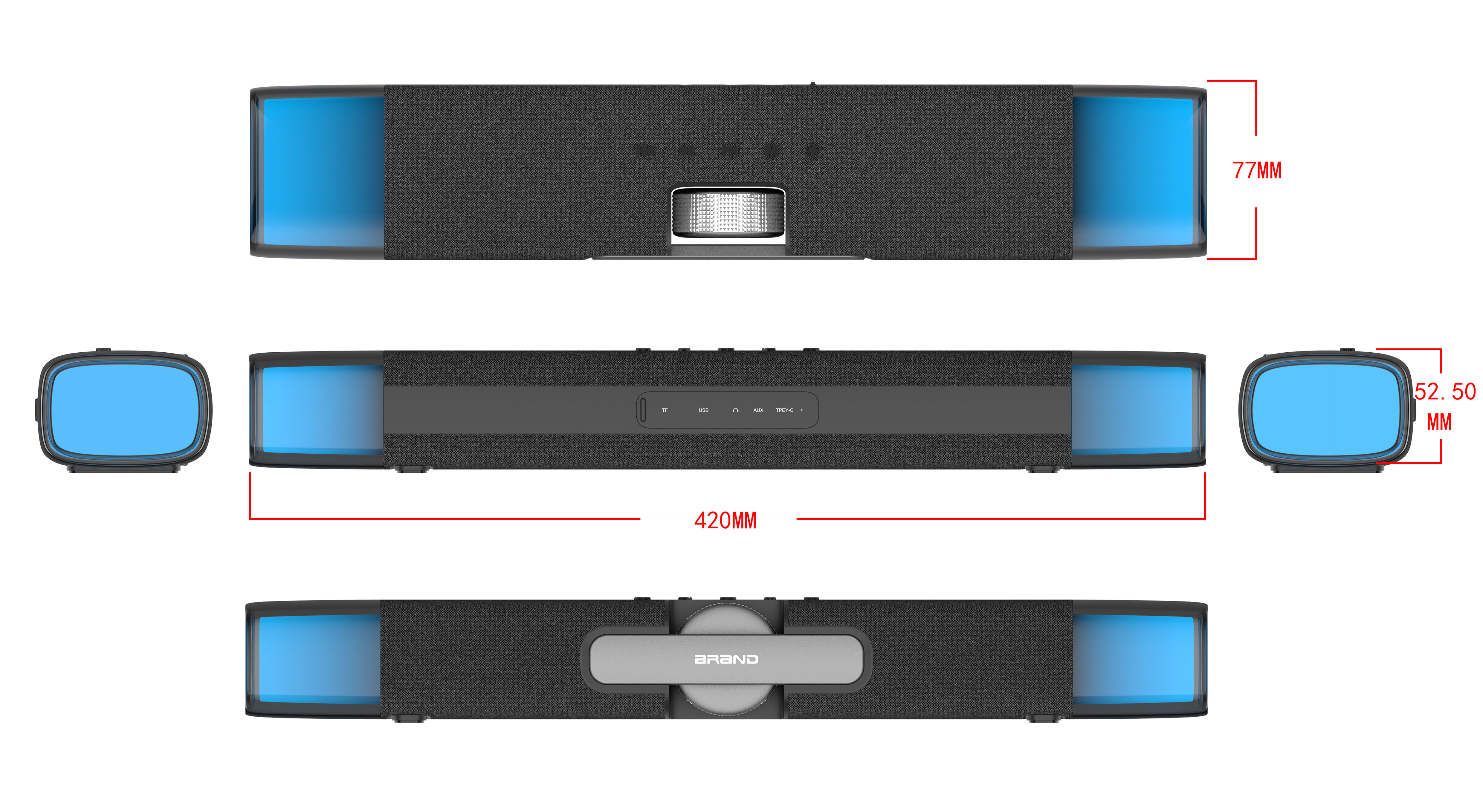 10watts Bt Gaming Soundbar Speaker Wireless&wired Support Battery ...