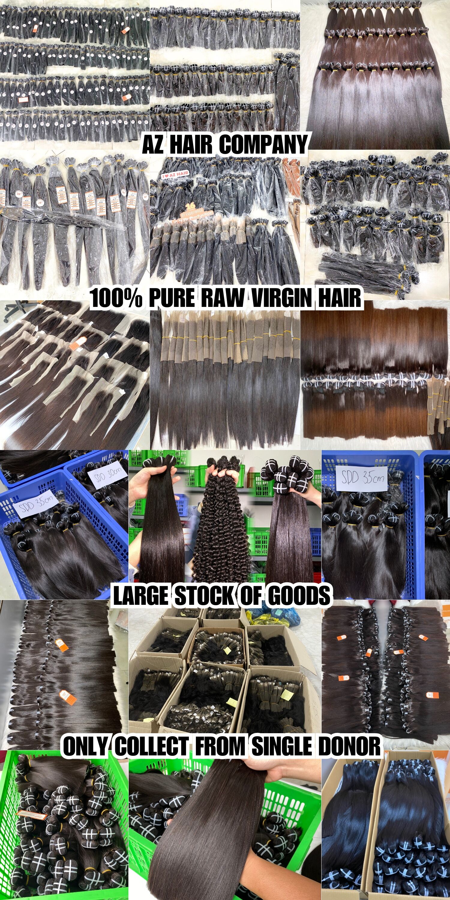 Bulk Raw Straight Bundle Raw Vietnamese Human Hair Weaves, Factory ...