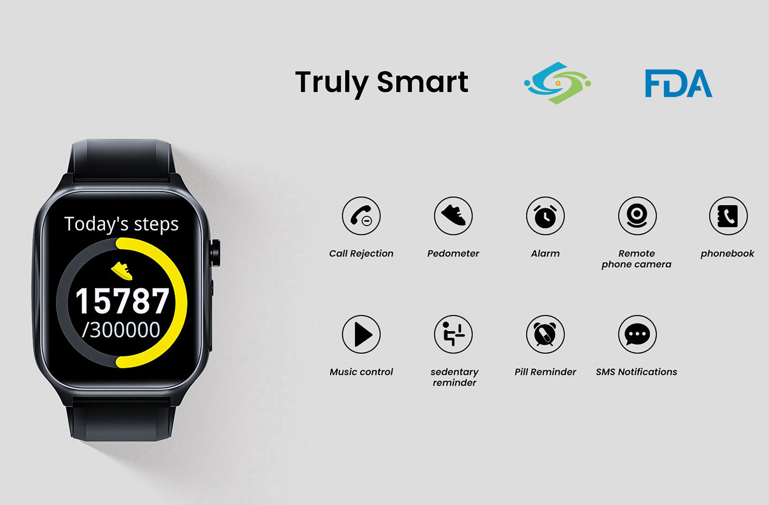 Fda Nmpa 4g Gps Smart Health Watch, Sos, Spo2, Bp, Thermometer, Sleep ...