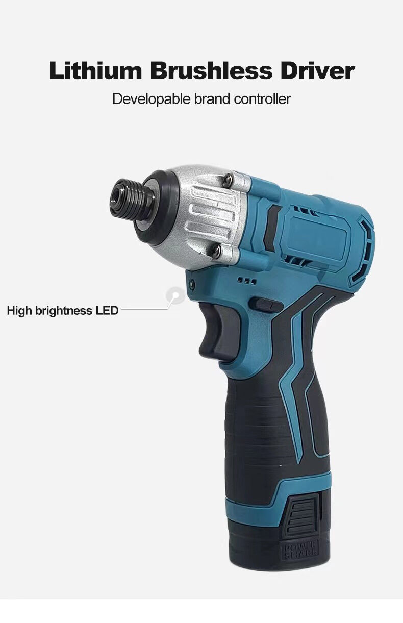 Brushless Lithium Battery Impact Wrench High Power Electric Drill ...