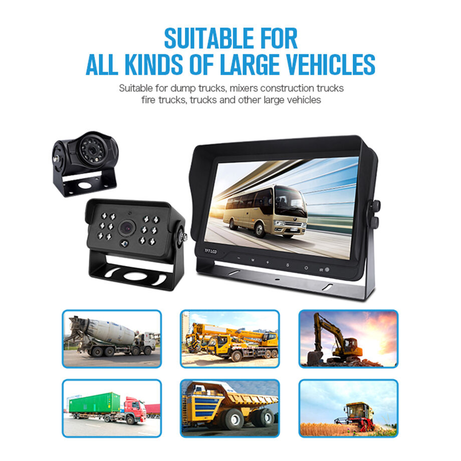 Private Model 7 Inch Touch Button Car Monitor Reverse Bus Monitor 1024* ...