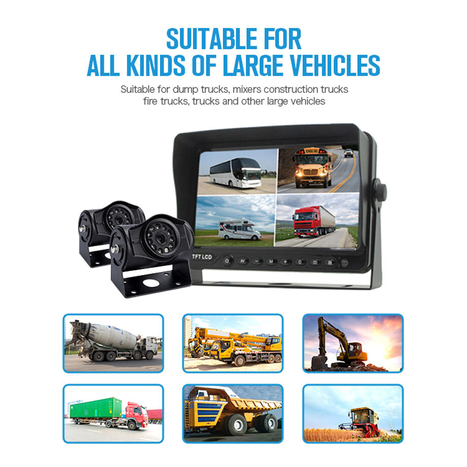 Hot Sale 7 Inch Ahd Car Monitor Reverse Rear View Monitor Split Quad ...