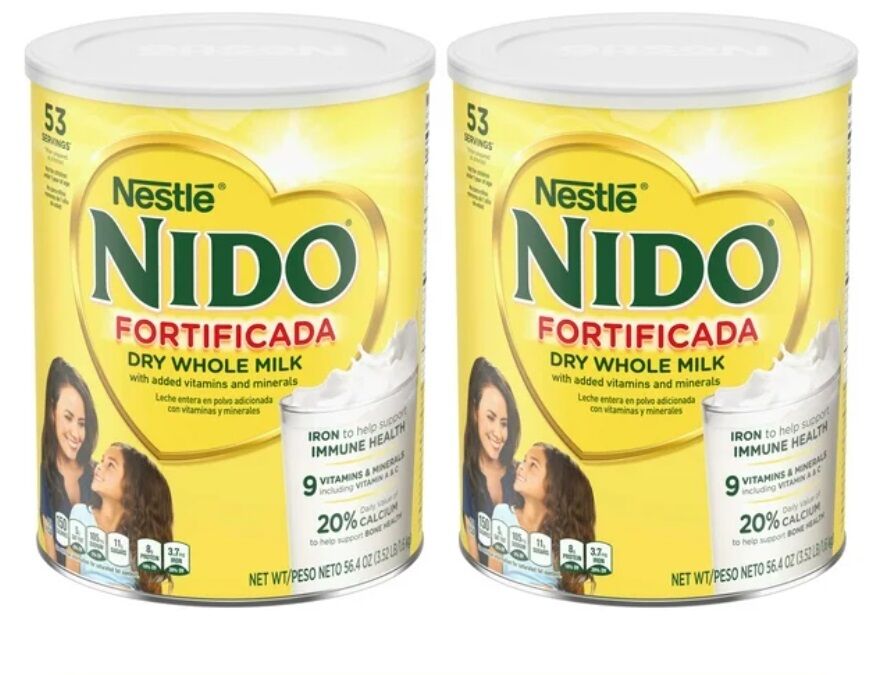 Nestle Nido Fortificada Powdered Drink Mix, Dry Whole Milk Powder ...