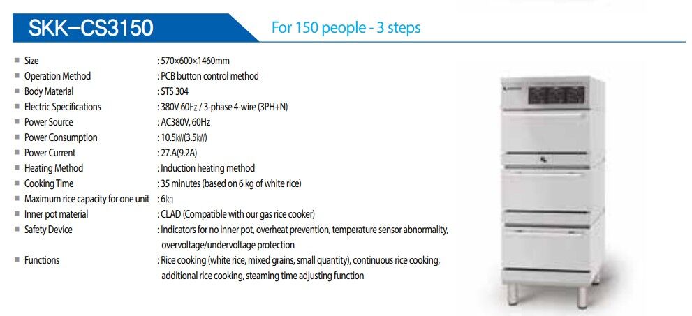 Skk-cs3150, Induction Rice Cooker With Versatile Cooking Available From South Korea, Rice ...