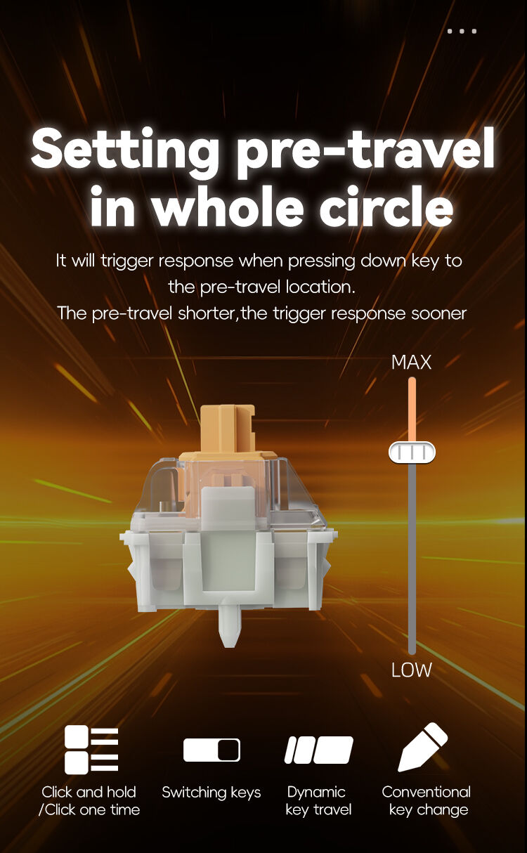 Gateron Manufacturer Ks-20u Dual-rail Magnetic Orange Hall Sensor ...