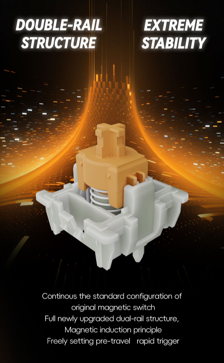 Gateron Manufacturer Ks-20u Dual-rail Magnetic Orange Hall Sensor ...