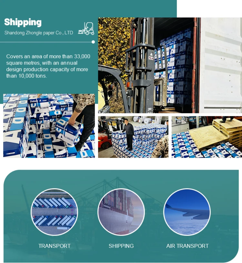 High Quality A4 Size Copy Paper 80gsm Office White Copy Printing Paper ...