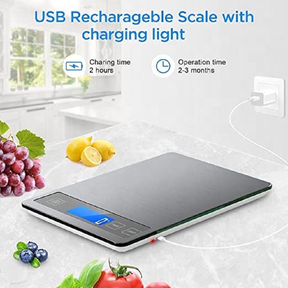 Supplier Stainless Steel Usb Rechargeable Digital Kitchen Scale For ...