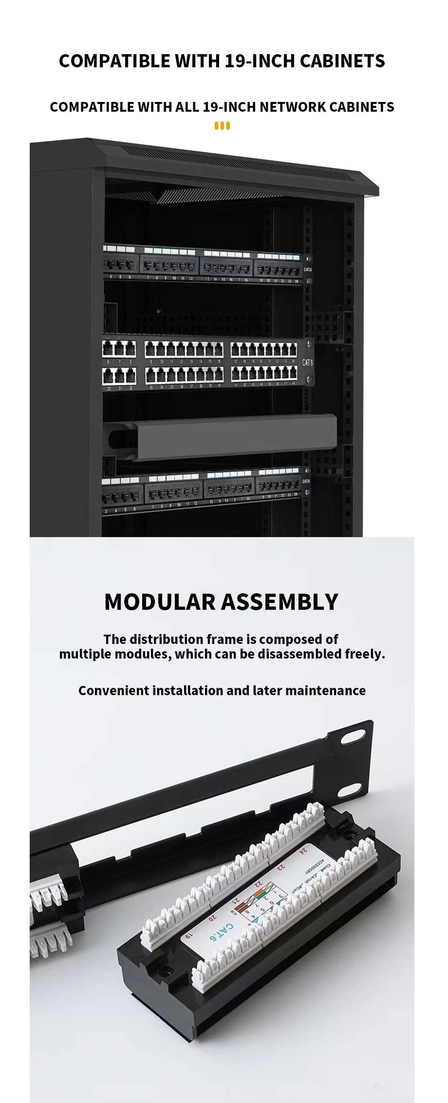 Kico Hotsales 19 Inch 1u Cat6 24 Port Patch Panel Full-loaded Patch Panel, Patch Panel, Cat6 ...