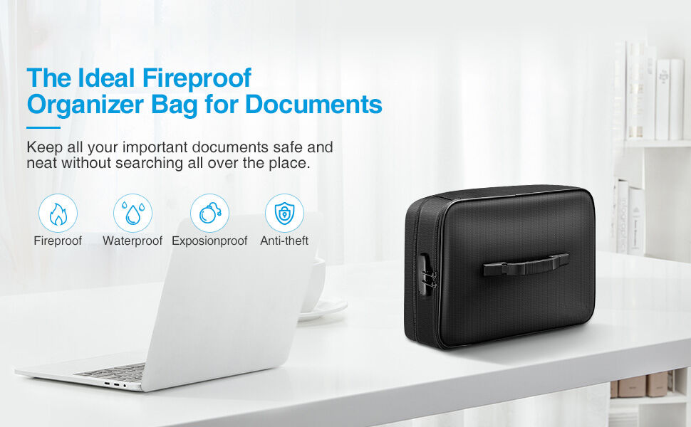 Fireproof Document Organizer Bag With Lock Document Organizer Bag Ravel ...