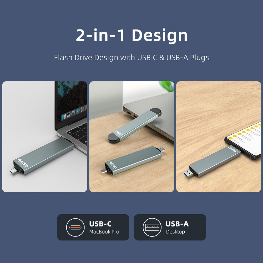 Maiwo K1683p2 Aluminum Sata / Nvme M.2 Ssd Enclosure External Hdd ...