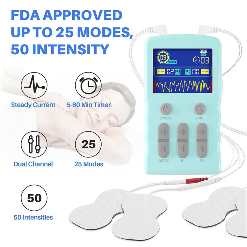 Pain Relief Machine Electric Pulse Massager Tens Ems Therapy Machine ...