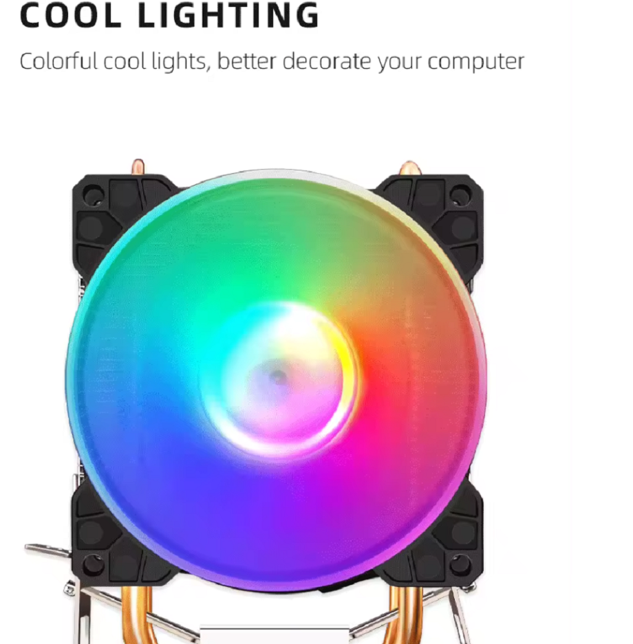 Factory Price Cooling Fan Kit With 2 Heat Sink Copper Pipes 90mm Pc Cpu ...