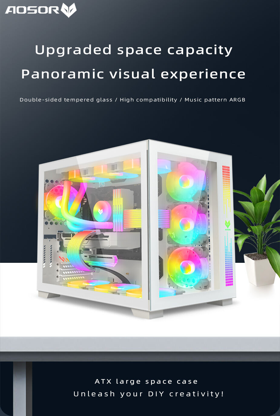 Factory Oem Custom Coolmoon Gaming Pc Cabinet Infinite Space Pc Case ...