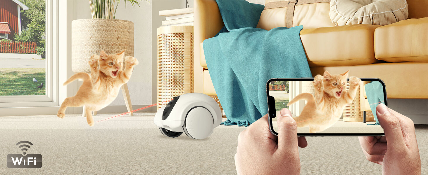 Obm + White + Smart Companion Robot For Pets + Allow You To See, Hear ...