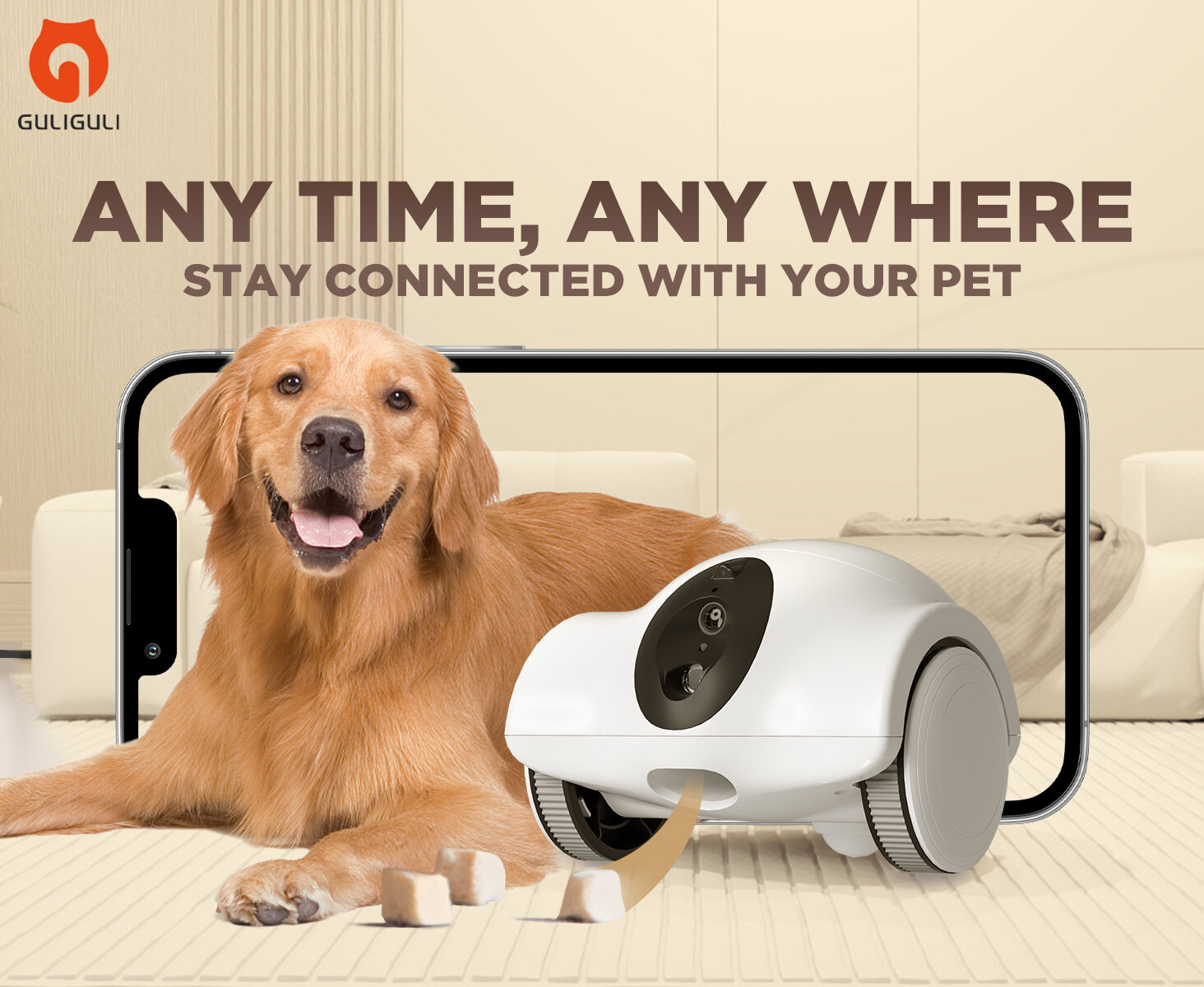 Obm + White + Smart Companion Robot For Pets + Allow You To See, Hear ...