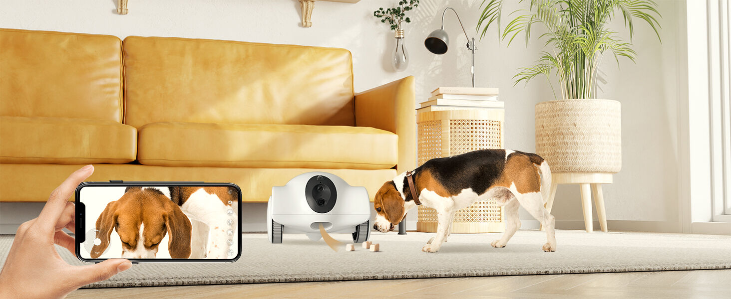 Obm + White + Smart Companion Robot For Pets + Allow You To See, Hear ...