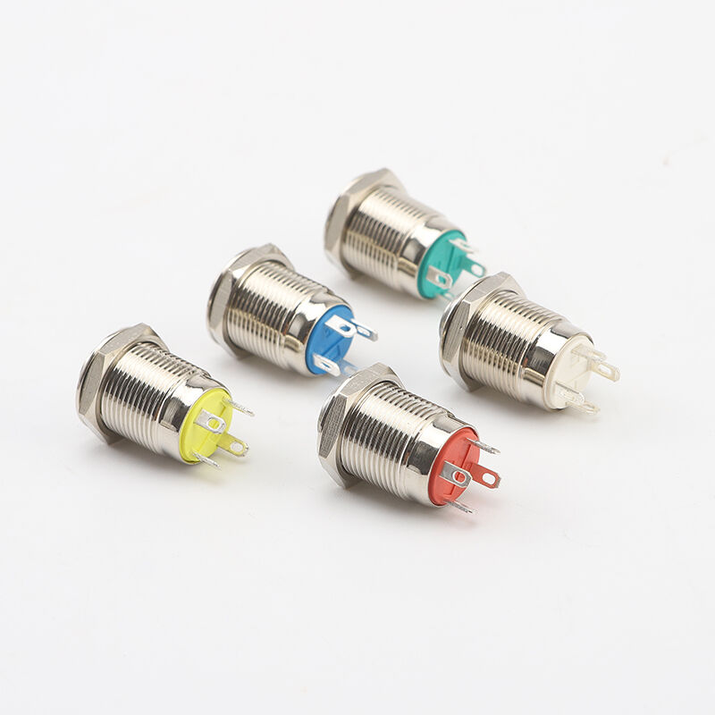 Metal Push Button Switch 12 Mm Latching With Light Mini Vandal Resistant 4pins - China Wholesale ...