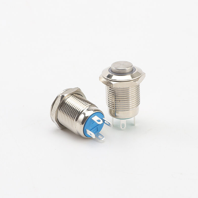 Metal Push Button Switch 12 Mm Latching With Light Mini Vandal ...