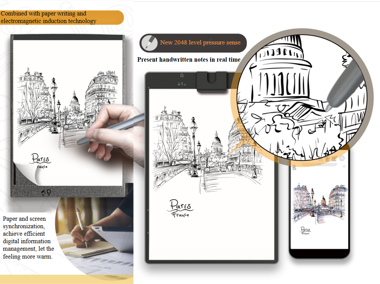 Bluetooth Smart Notebook With Pen Notepad Writing Tablet A5 Handwriting ...