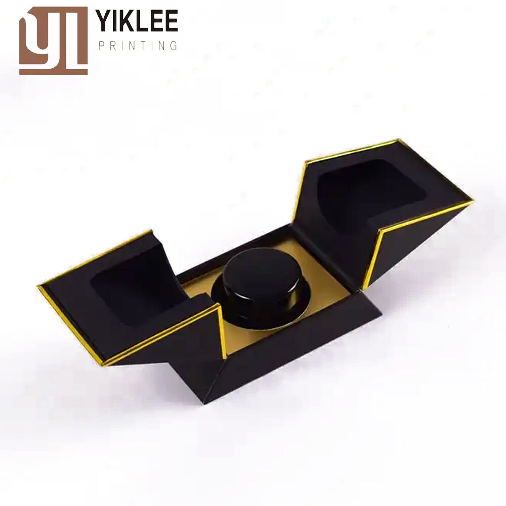Triangle Black Luxury Scented Candle Box With Insert Candle Paper Gift ...