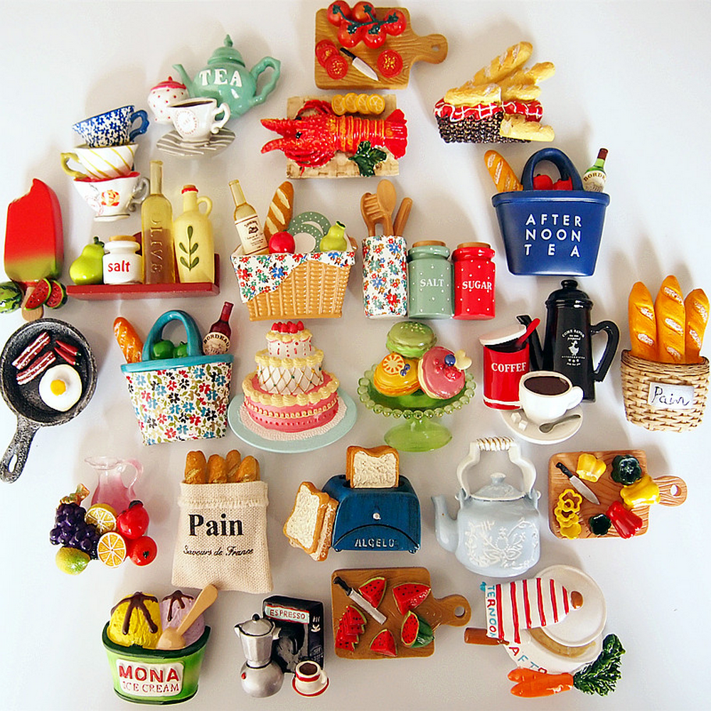 Custom Food 3d Breakfast Refrigerator Magnet Souvenir Fridge Magnet ...