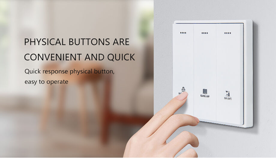 Customized 90mm Plastics 1/2/3 Gang Big Push Button Wall Light Switch ...