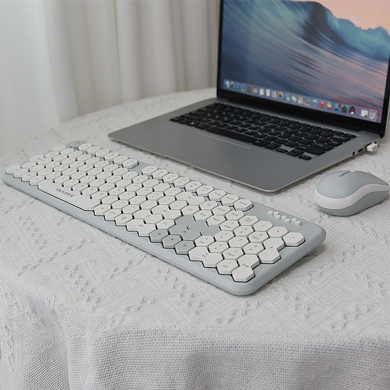 104 Keys Oem Factory Wholesale Wireless Office Single Color Hexagon ...