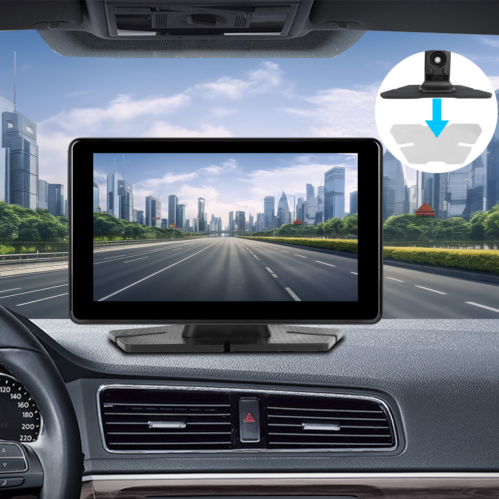 Podofo Portable Wireless Carplay Android Car Radio Pnd 7 Inch Touch ...