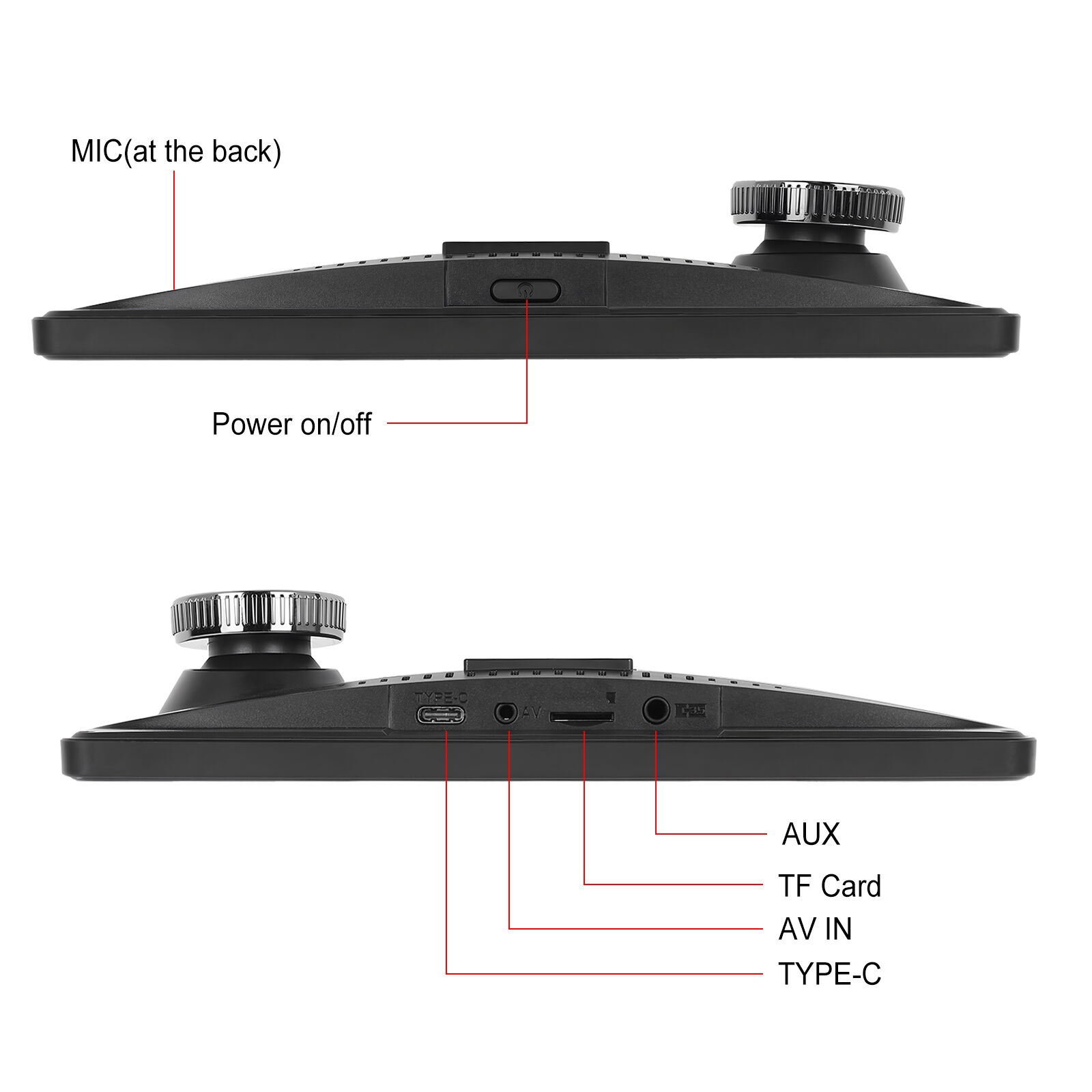 Podofo Portable Wireless Carplay Android Car Radio Pnd 7 Inch Touch ...