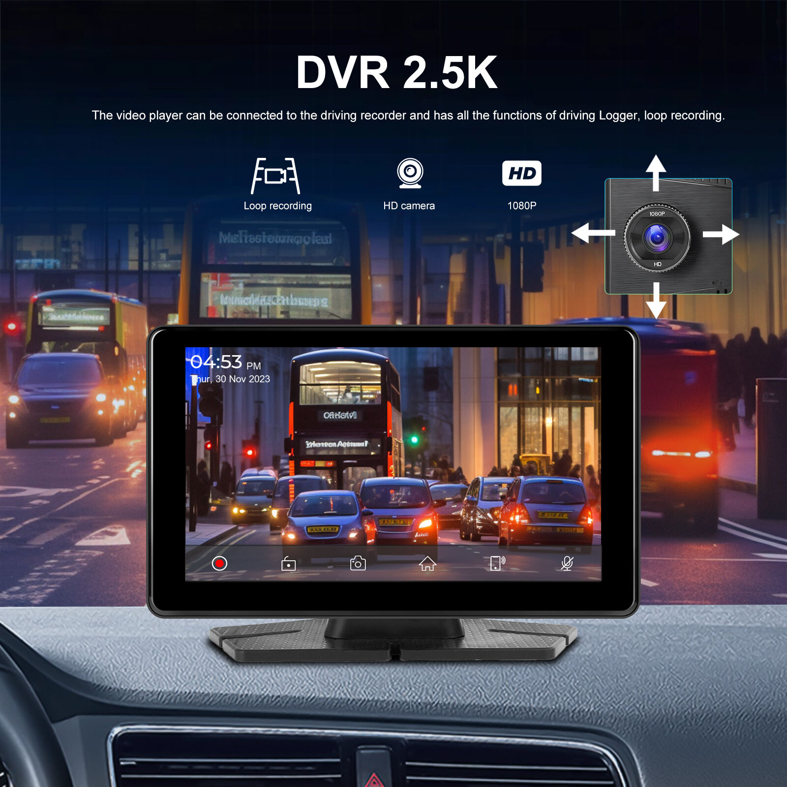 Podofo Portable Wireless Carplay Android Car Radio Pnd 7 Inch Touch ...