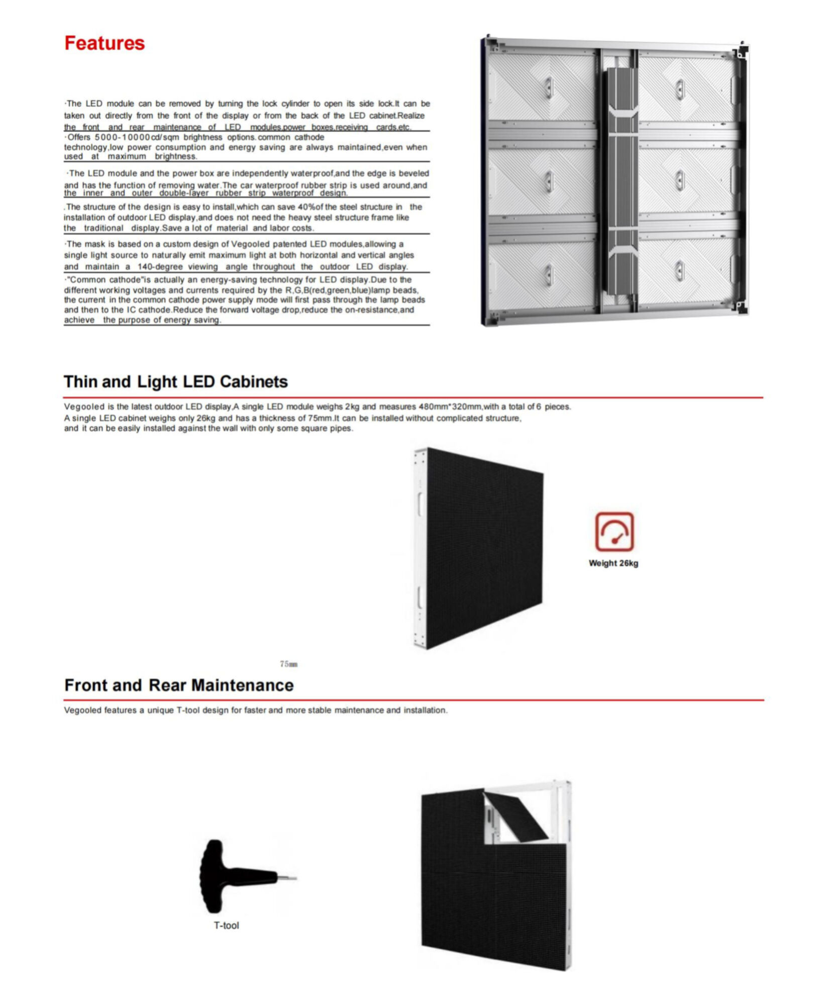 Compre Ecrã Led Exterior Top Instalação Fixa P5.7 Ecrã Led Gabinete De ...