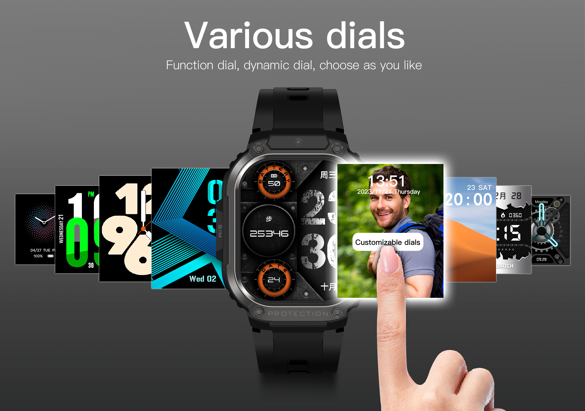 Oem Factory Price Dm63 4g 1.43 Inch Screen Smart Watch Phone Android ...