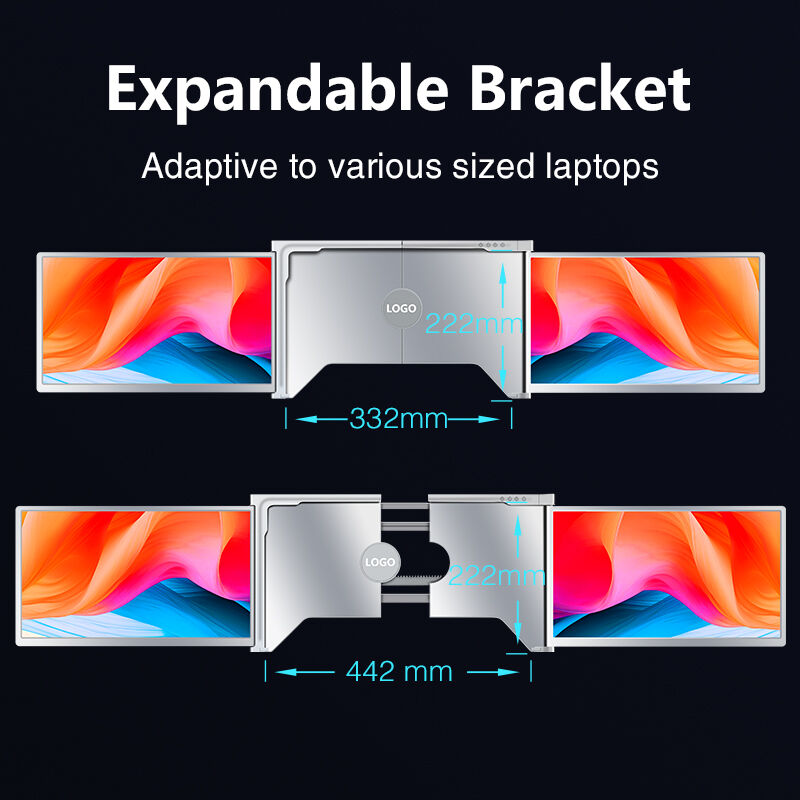 2024 New Product 15 Inches Dual Monitor 2ips 1080p Screen Portable Type ...