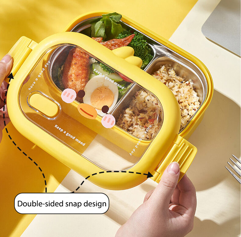 Cute Lunch Box Bento Box For School Students Little Yellow Duck Shaped ...