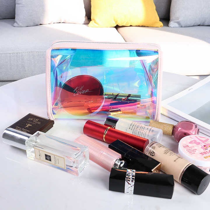 Buy China Wholesale Fashion Women Tpu Pvc Makeup Case Laser Cosmetic ...