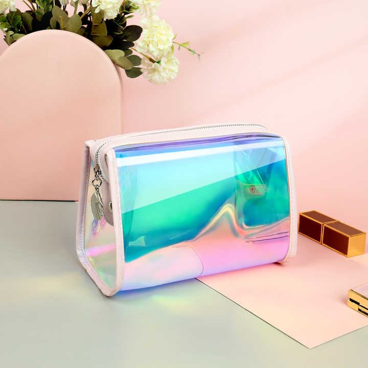 Buy China Wholesale Fashion Women Tpu Pvc Makeup Case Laser Cosmetic ...