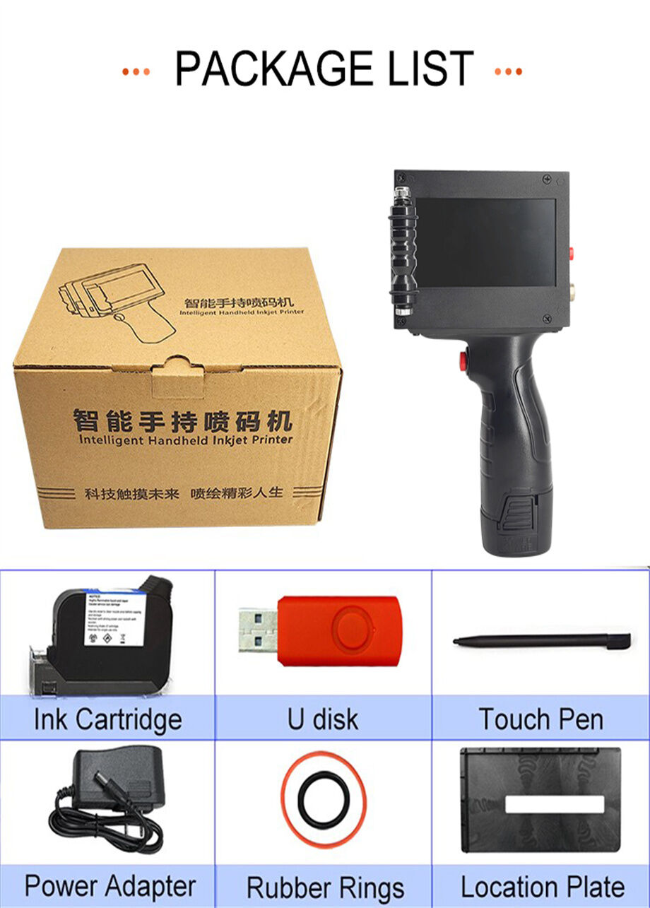 Handheld Inkjet Printer For Qr Bar Code Expiry Date Batch Lot Number On Bottles Cans Bags ...