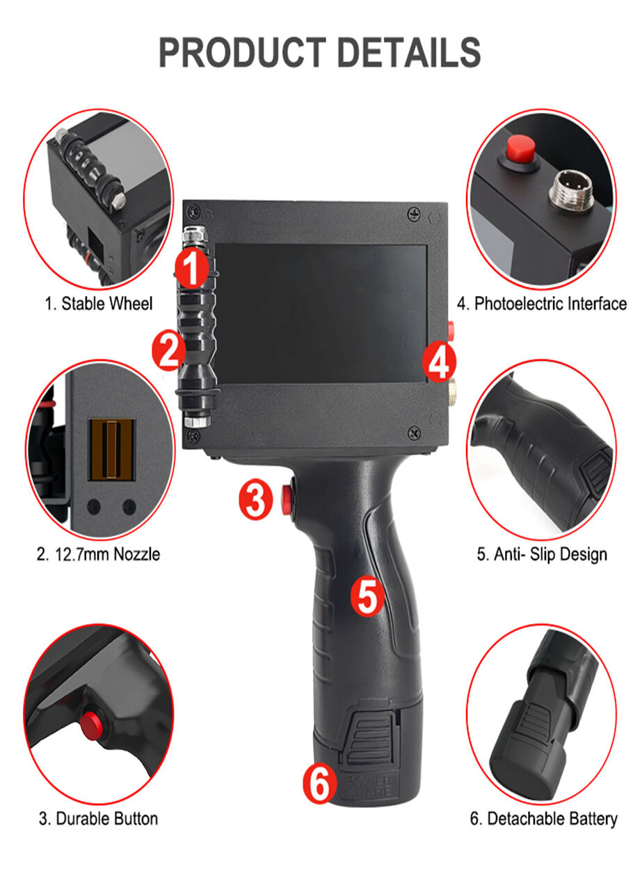 Handheld Inkjet Printer For Qr Bar Code Expiry Date Batch Lot Number On ...