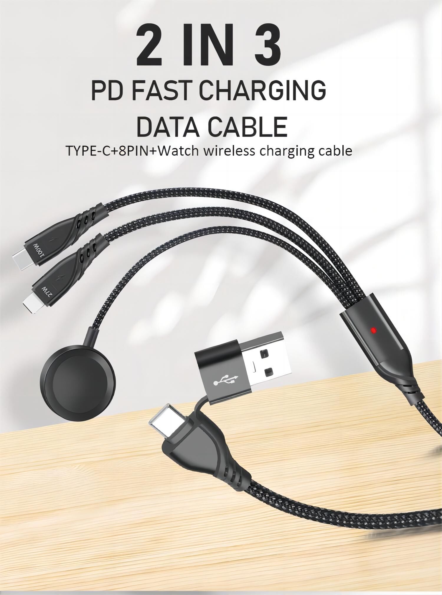 Buy China Wholesale Pd3.0 100w Fast Magsafe Wireless Charge 2in3 Type C ...