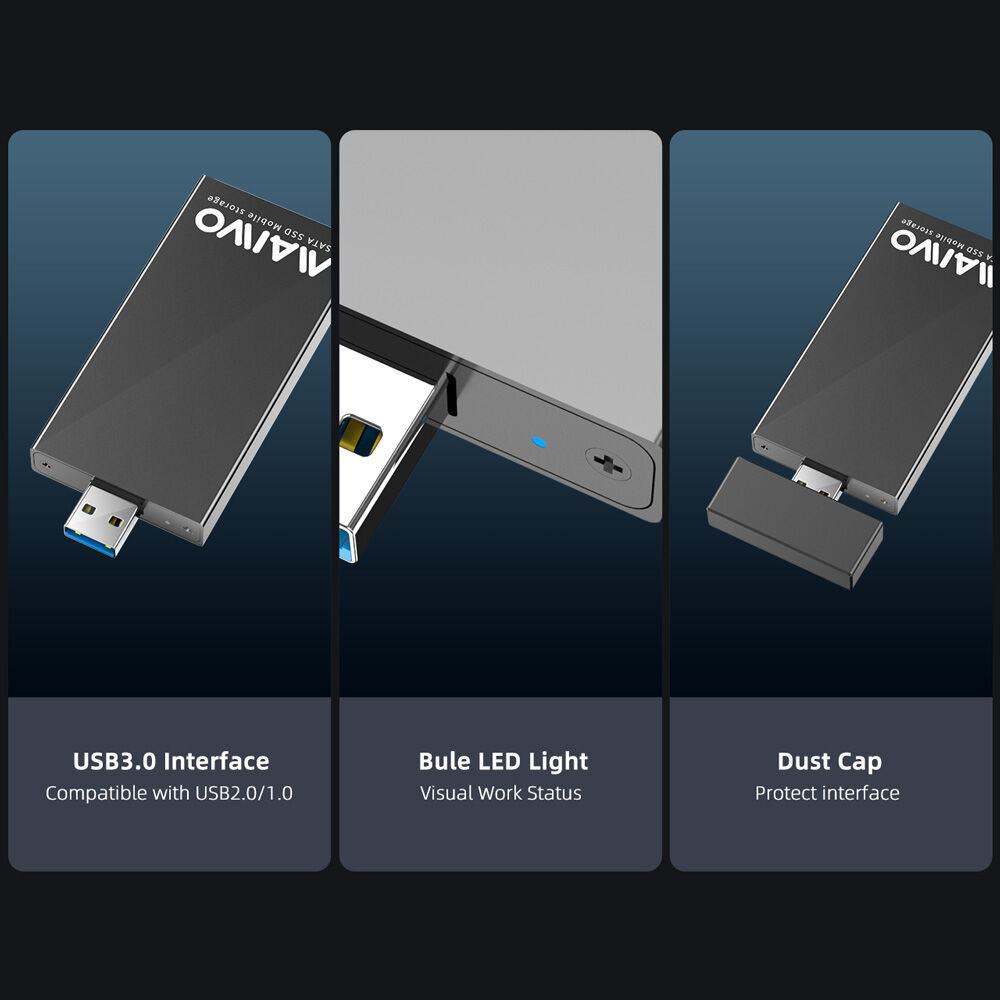 Maiwo K1642s Aluminum Msata M.2 Ssd Enclosure External Hdd Casing Case ...