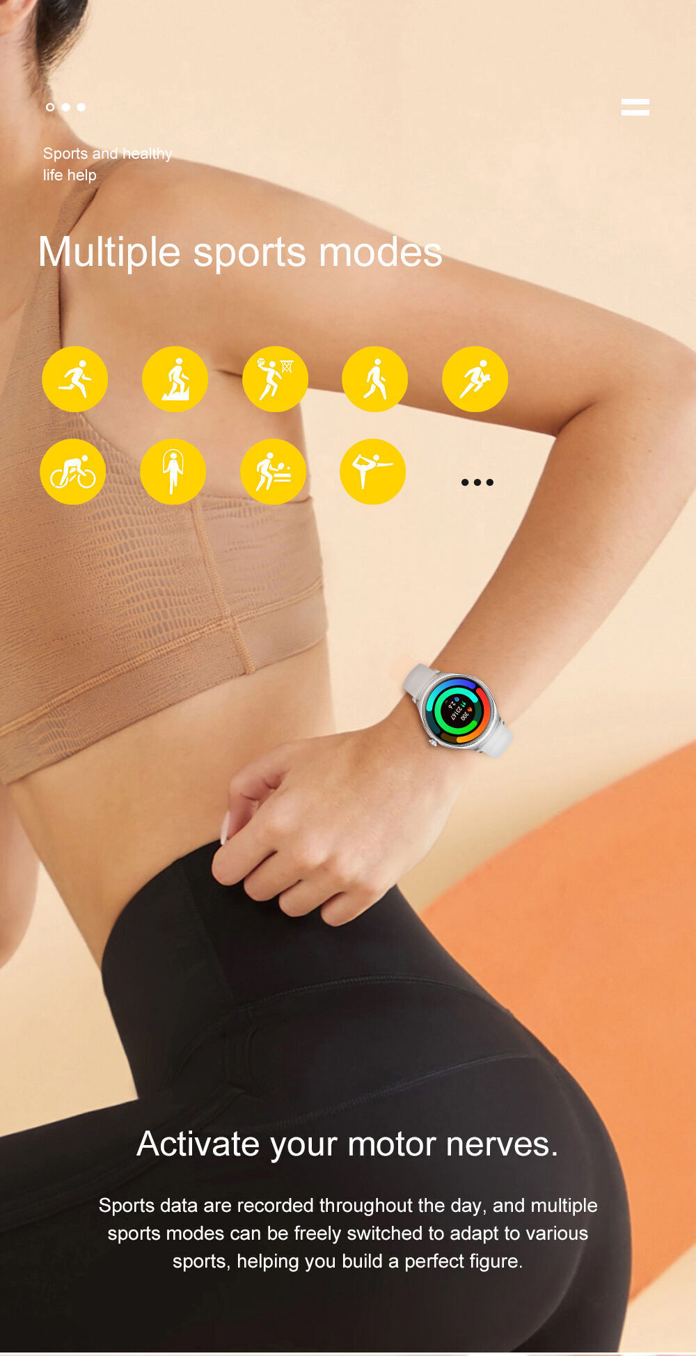 2024 New Arrivals Full Screen Sport Smart Watch Vkt67 Bt Call Heart ...