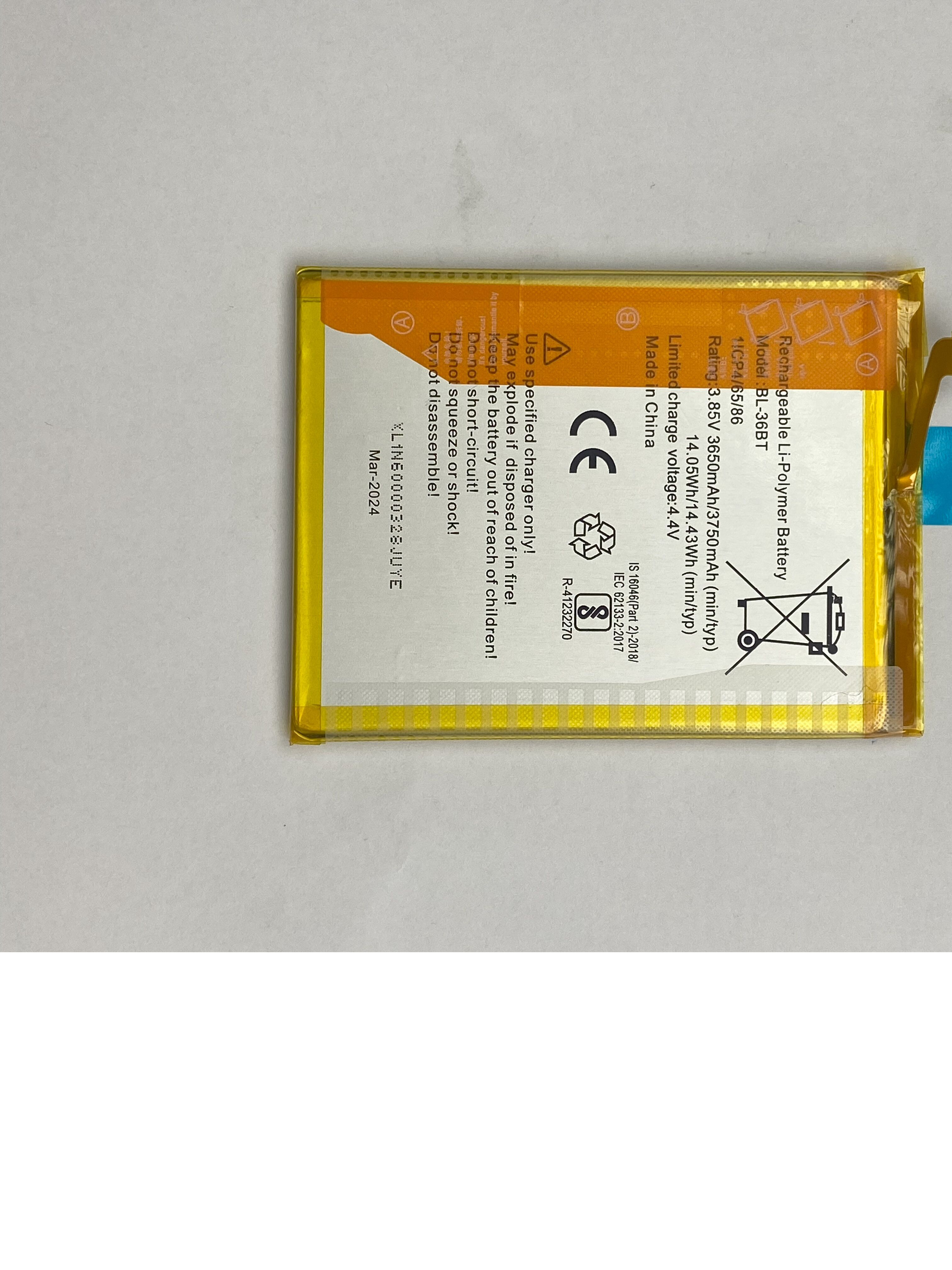 Mobile Phone Bl-36btbuilt-in Battery For Smart Tecno Cxpro/ca7/camon X ...