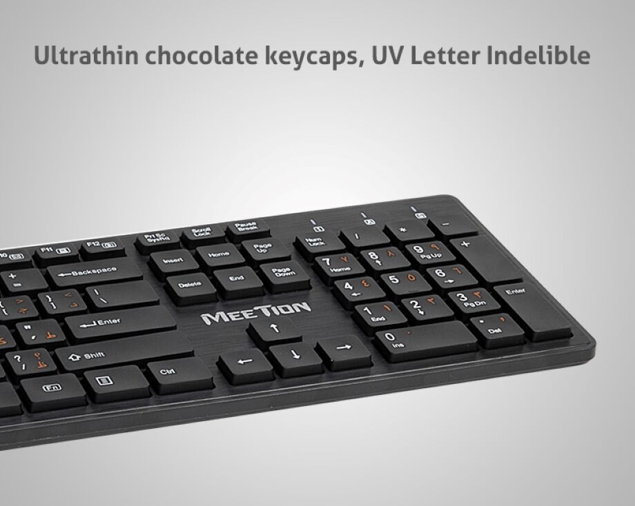 Meetion Mt-wk841 Ultra Thin Wireless Keyboard 2.4ghz Automatic ...