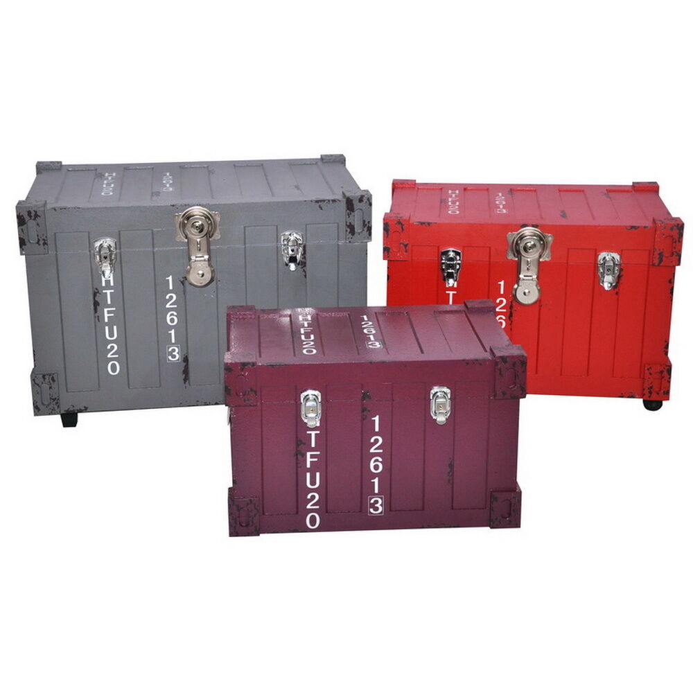 Handmade Wood Square Set Of 3 Vintage Furniture Fabric Box Rectangle ...