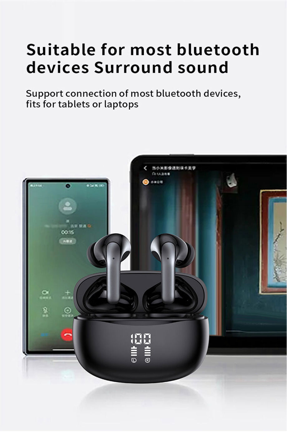 Factory Low Latency Tws Wireless Headphones True Stereo V5.3 Earphones ...