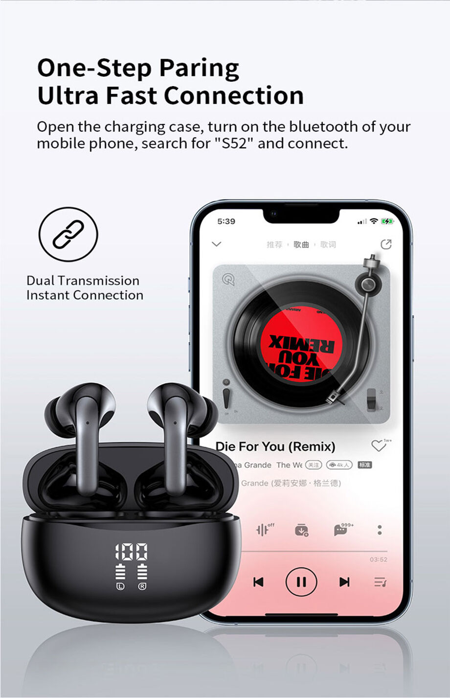 Factory Low Latency Tws Wireless Headphones True Stereo V5.3 Earphones ...