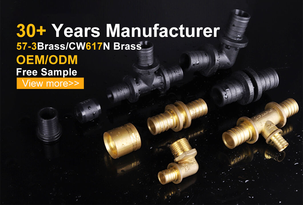 Ifan 16-32mm Brass Expansion Thread Tee Elbow Socket Pex Sliding Fittings Brass Pex Axial ...