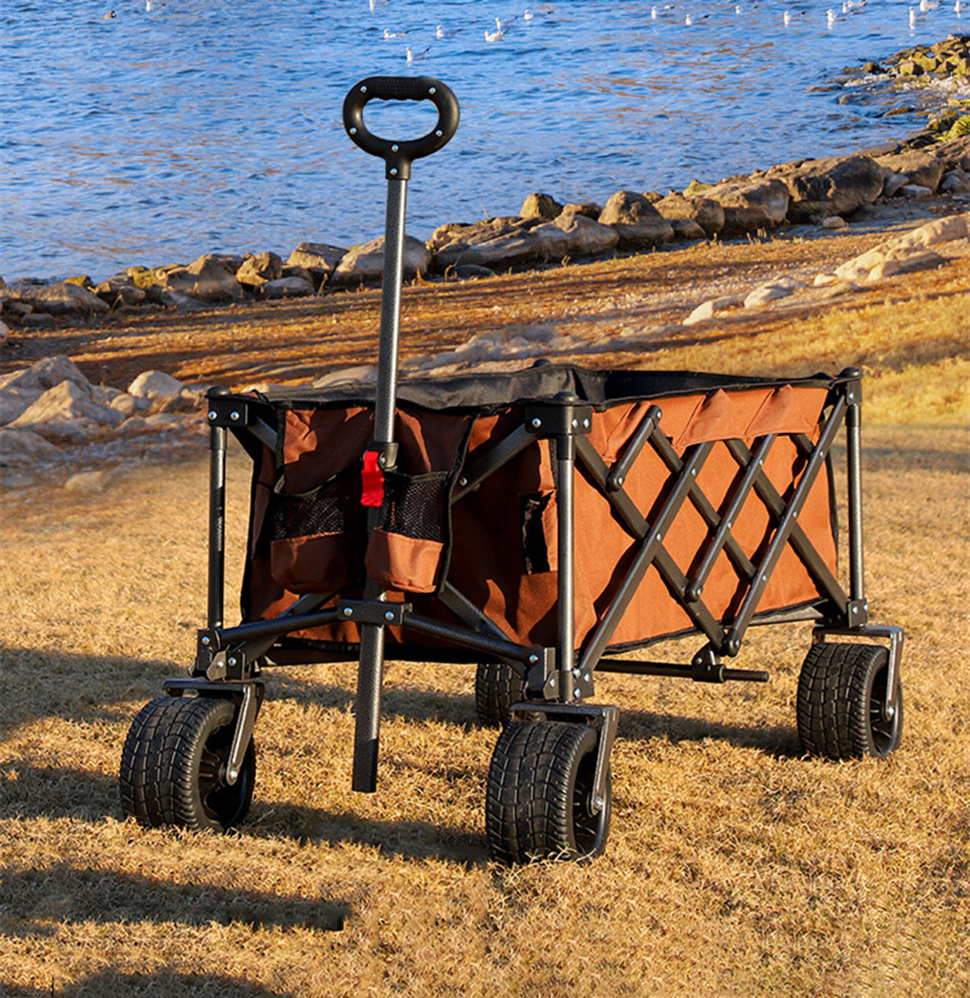 Outdoor Off-road Camping Trailer With Table Board Large Capacity Camp ...